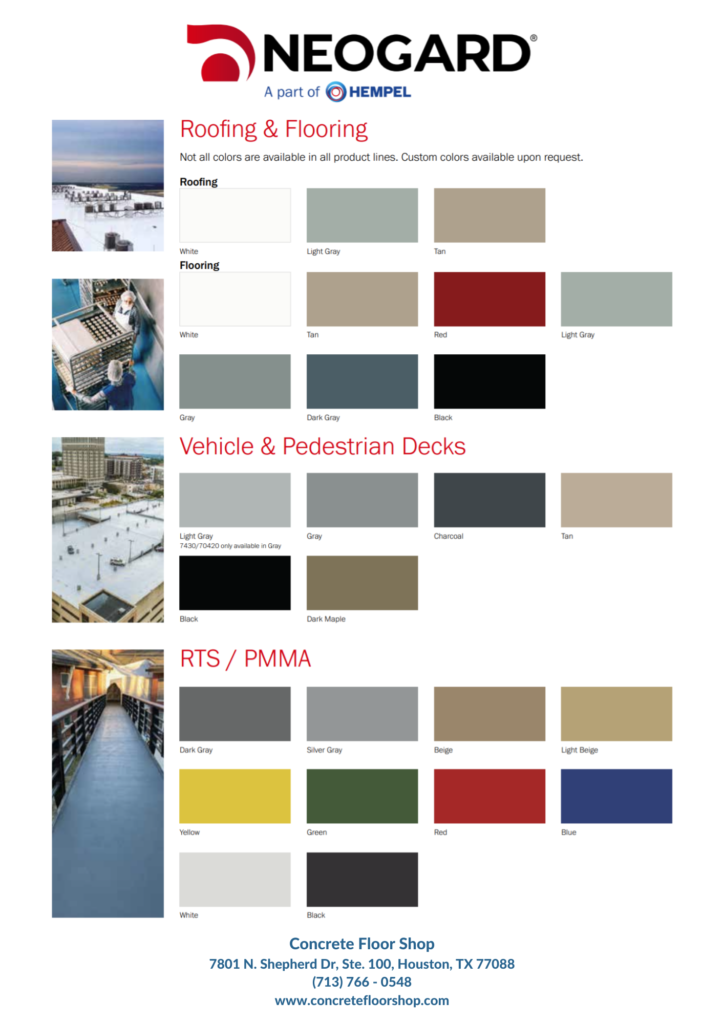 Color Charts - Concrete Floor Shop